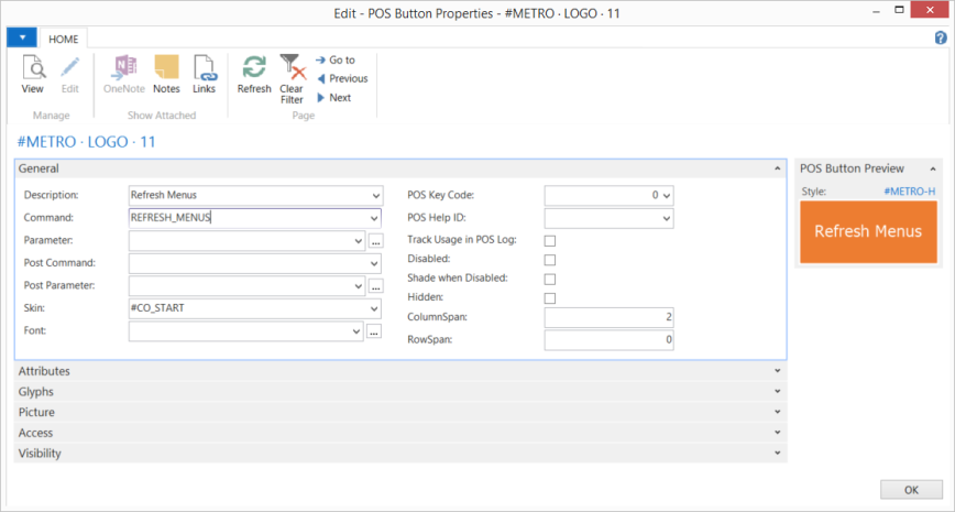 How to: Refresh the POS Menus