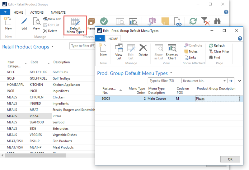 Setting Up Restaurant Menu Type