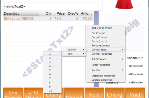 Dynamic POS Panel Layout