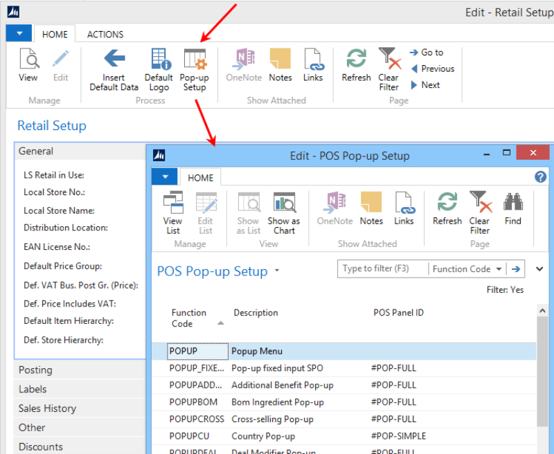 Setting Up Pop-up Panels