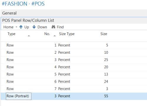 Dynamic POS Panel Layout
